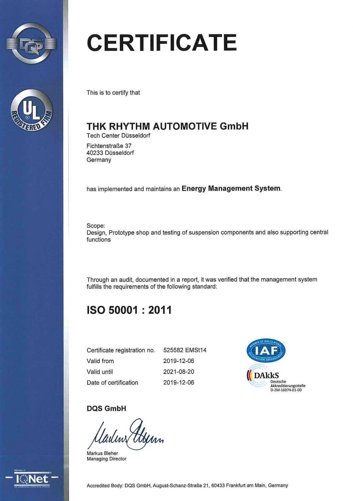 Corporate Policies | THK RHYTHM AUTOMOTIVE